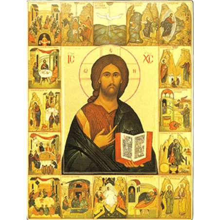 Christelijke Mysteries : icoon van de zeven sacramenten (Réf. IC_462)