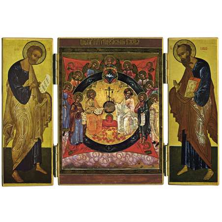 religious triptych: Triptych of The Trinity according to the Old ...